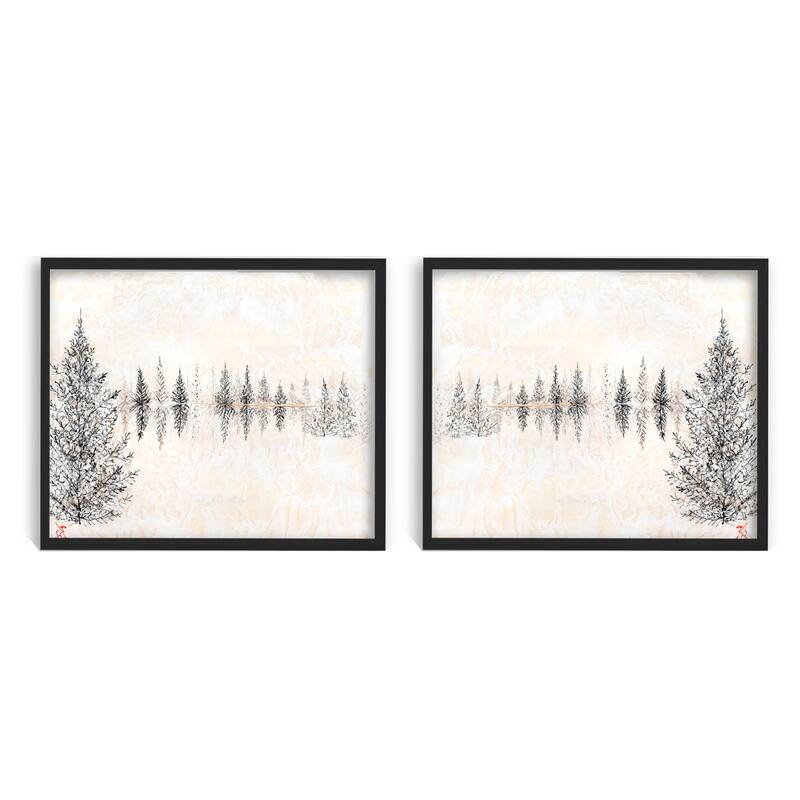 'Monoscape V-II' 2 Piece Canvas Wall Art Set by Karen Biery - Overstock ...