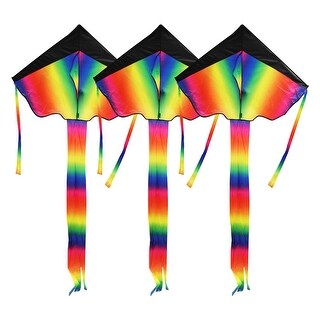 3pcs Large Rainbow Gradient Color Kite with Kite String - Bed Bath ...