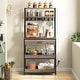 5-Tier Kitchen Bakers Rack with 4 Power & USB Outlets, Microwave Stand ...