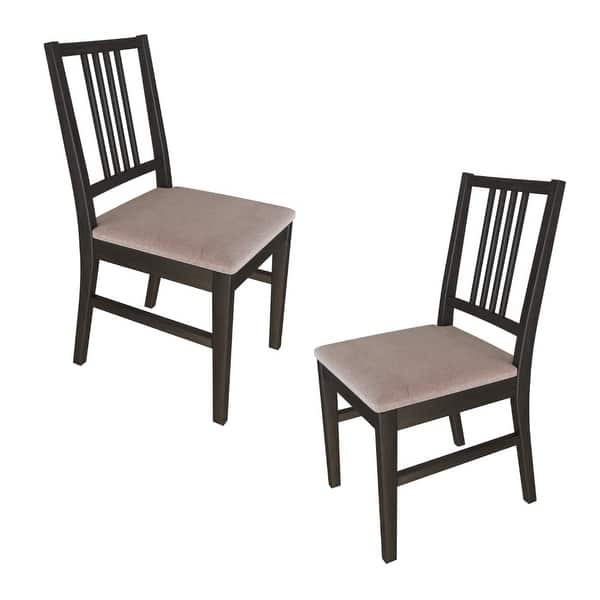 Dining Chair Wooden Set of 2- Chair Accent Dine in Chair - Upholstered ...