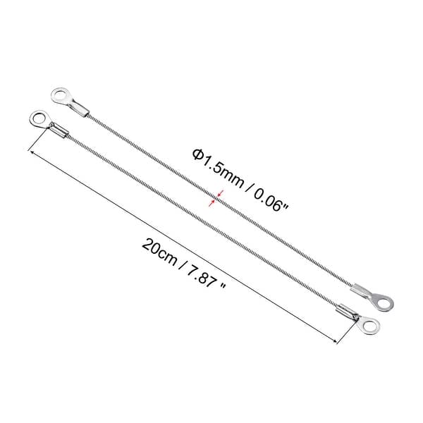 Stainless Steel Lanyard Cable Eyelets Ended Security Wire Ropes ...