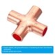 3/8 Inch ID Copper Cross Pipe Fitting 4 Way Copper End Feed Equal ...