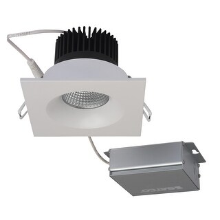 12W LED DW Downlight 3.5 in 3000K 120V Square Remote Driver White - Bed ...