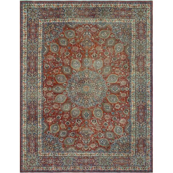 Fine Vintage Distressed Elissa Rust/Beige Rug - 9'3" x 12'5" - Bed Bath ...