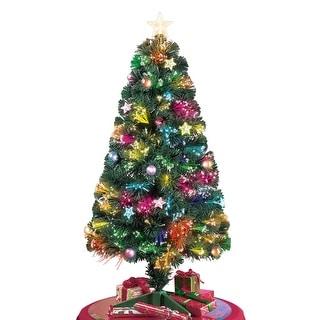 Fiber Optic Tabletop Christmas Tree - 47"H - 45.630 x 7.380 x 6.750 ...