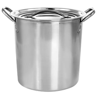 Gibson Everyday Whittington 8 Quart Stainless Steel Stock Pot with Lid ...