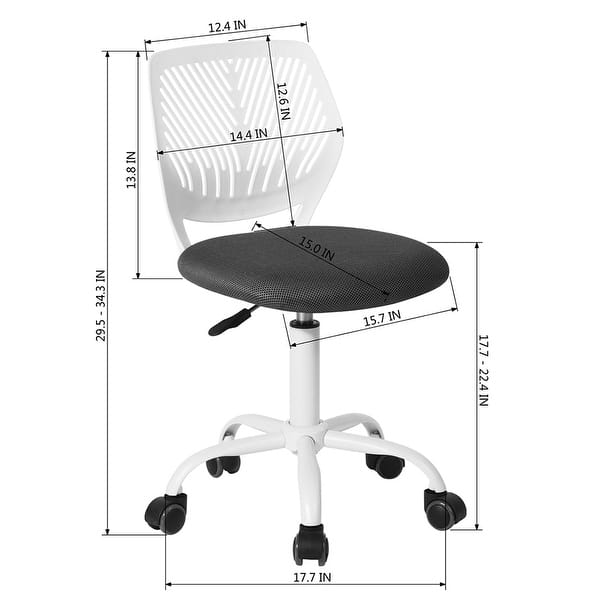 Plastic Task Chair Swivel Visitor Chair Adjustable Desk Chair for ...