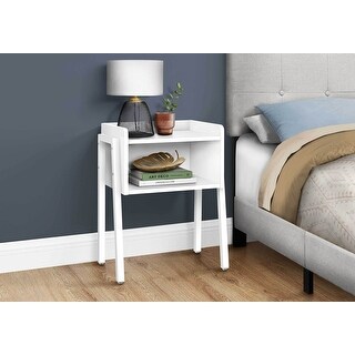 23" Rectangular White Accent Table with White Metal Legs - Bed Bath ...