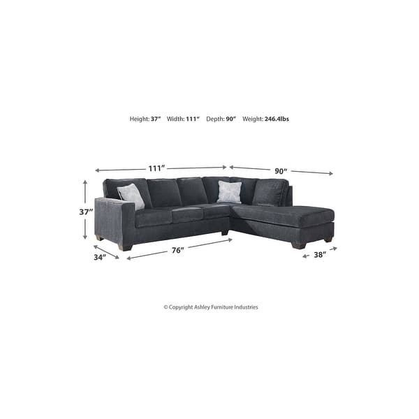 Signature Design by Ashley Altari 2-Piece Sleeper Sectional with Chaise ...