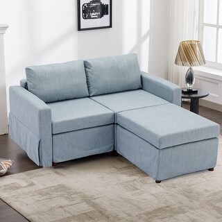 Blue ,Linen Sofa ，Practical and comfortable - Bed Bath & Beyond - 40982344