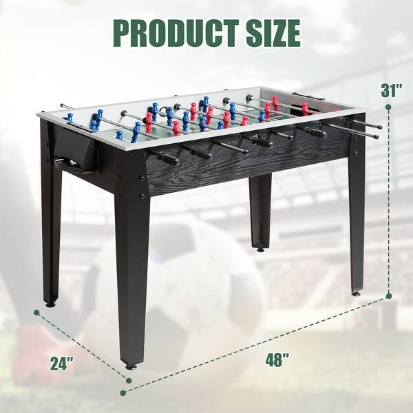 Gymax 48'' Competition Sized Wooden Soccer Foosball Table Adults & - 48 ...