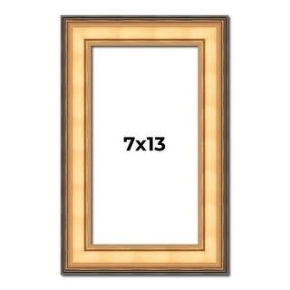 7x13 Frame Gold Plein Aire Solid Wood Picture Frame Width 2 Inches ...