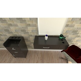 35"A Wall-Mounted Beauty Salon Table Black - Bed Bath & Beyond - 31434439