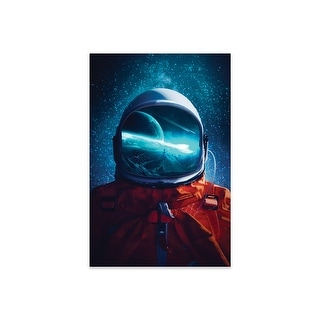 Astronaut Helmet Space Reflection Print On Acrylic Glass by GEN Z - Bed ...