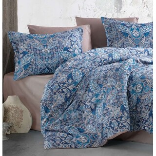 STP Goods Blue Gardens Cotton Sateen Bedding Set of 4 - Bed Bath ...