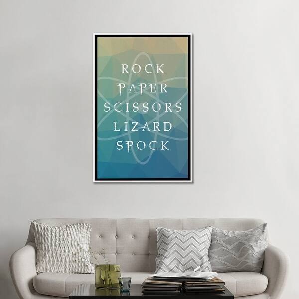 iCanvas "Rock, Paper, Scissors, Lizard, Spock Poster Art" by ...