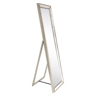 Art Direct Champagne Bead Beveled Cheval Mirror, 64" x 18",Bedroom ...