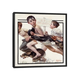 iCanvas "No Swimming" by Norman Rockwell Framed Canvas Print - Bed Bath ...