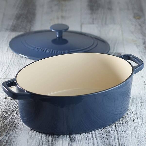 Cuisinart CI755-30BG Chef's Classic Enameled Cast Iron 5-1/2-Quart Oval ...
