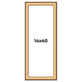14x40 Frame Gold Plein Aire Solid Wood Picture Frame Width 2 Inches ...