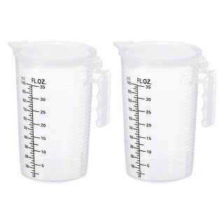 Graduated Beaker, 2 Pack 1000ml PP Plastic Cup Double Sided Black ...