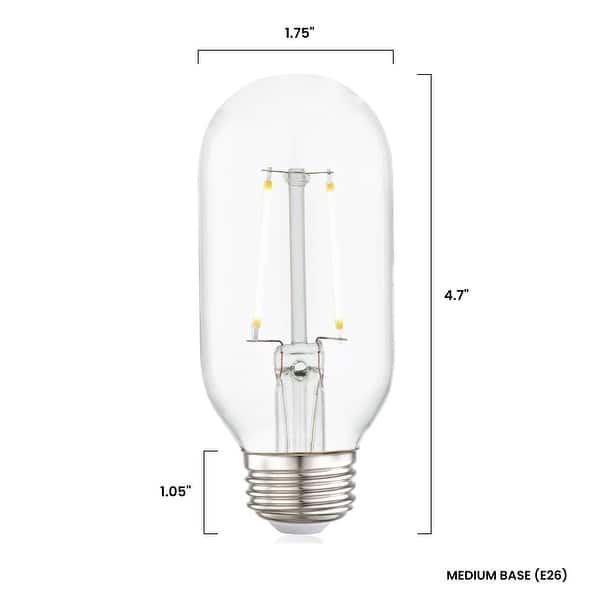 Light Society Kashan T14 Clear LED Filament Light Bulb (Set of 6) - Bed ...