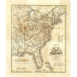 Map Of The United States, 1845 by John Warner Barber Maps Art Print ...