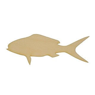 1 Pc, 8" x 3" x 1/4" Baltic Birch Plywood Redfish Wood Cutout - natural ...