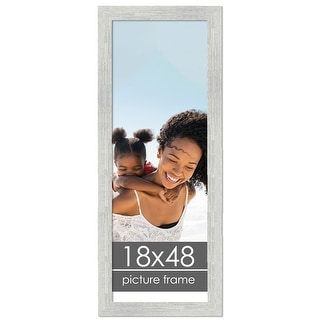 18x48 Frame White Wash Distressed - Aged Washed Wood Picture Frame ...