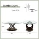 Coffee Table with 8mm Tempered Glass, Cross Base, Dark Walnut Finish ...