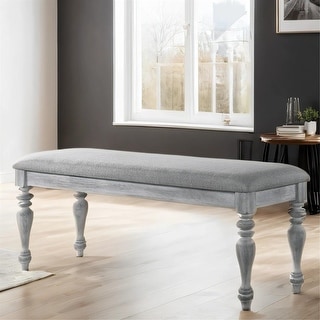 Upholstered Dining Bench with Wood Legs - Bed Bath & Beyond - 40768749
