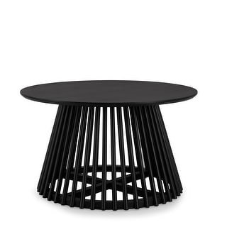 Black Coffee Table Accent Solid Wood Table Badminton Shaped Coffee ...