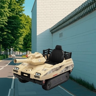 24V Thunder Tank Ride-On Car for Boys and Girls, with 360 Degree ...