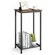 2-Tier Industrial Side End Accent Telephone Table - 15.5" x 12" x 28.5 ...