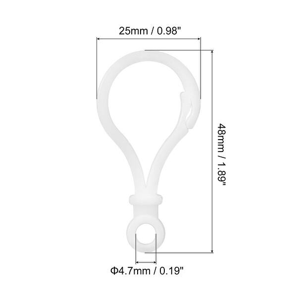Plastic Lobster Clasps, Claw Snap Hooks for Keychains DIY White 100Pcs ...