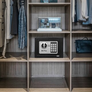 Steel Digital Electronic Safes, Keypad and Key Lock, Black - Bed Bath ...
