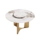 53" Modern Round Dining Table with Marble Top for 4-6, Sintered Stone ...