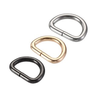 Metal D Ring 0.79"(20mm) D-Rings Buckle Gold Tone, Silver Tone, Black ...