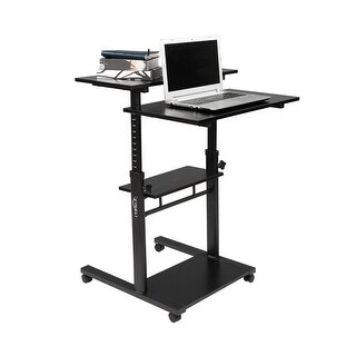 Standing Lifting Computer Desk Single Tube Lifting Black - Bed Bath ...