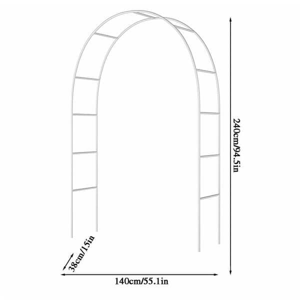8-foot white metal garden arch truss - Bed Bath & Beyond - 37561430