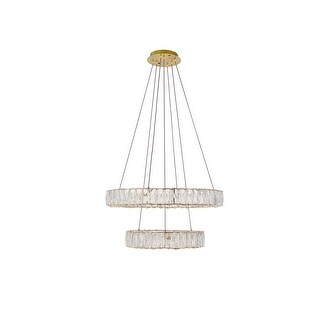 Madelyn Integrated LED chip light gold Chandelier Clear Royal Cut ...