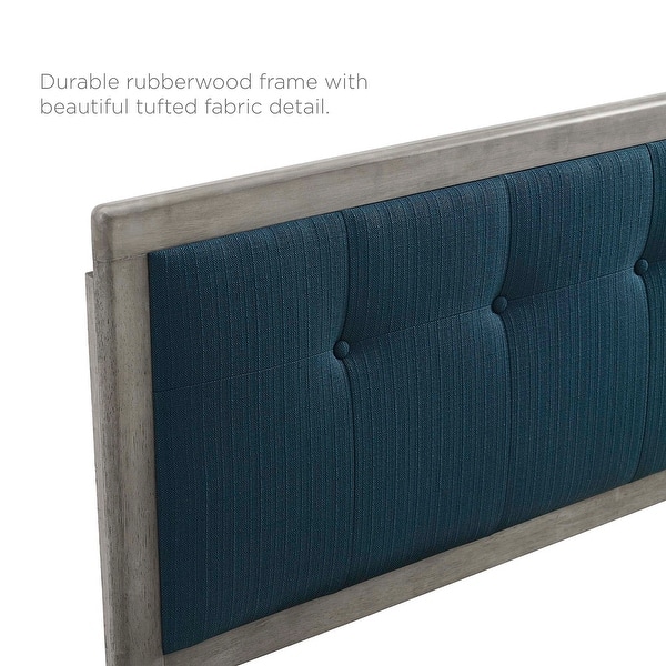 Draper Tufted Fabric and Wood Headboard - On Sale - Bed Bath & Beyond ...