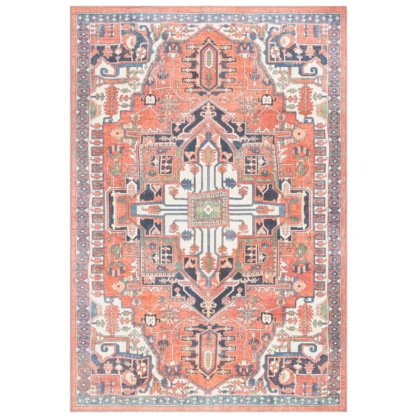 SAFAVIEH Serapi Shahrzad Traditional Machine Washable Cotton Rug - Bed ...