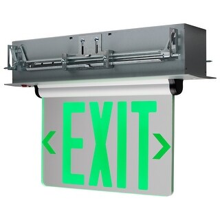 Green (Clear) Edge Lit LED Exit Sign 2.94 Watts Single Face 120V/277 ...