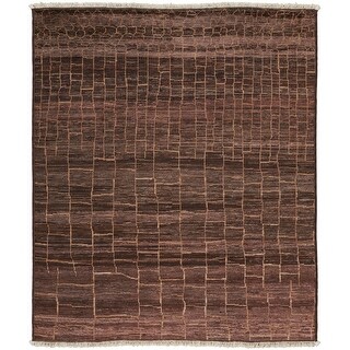 Feizy Rugs Taupe/Rose Brown One-of-a-Kind Moroccan Wool Area Rug, 7ft ...