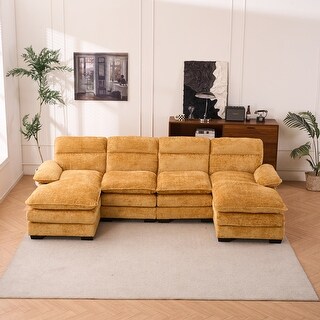 Yellow Sectional Sofa U-shape Reversible Chaise Lounge - Bed Bath & Beyond - 40312113