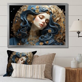 Designart "Christianity Saintly Halo" Spiritual Framed Wall Decor - Bed ...