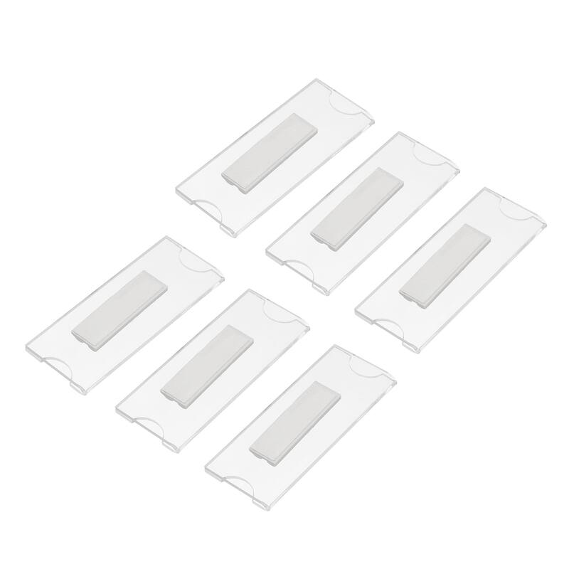 1.17x2.93inch Name Tags Kit,6pcs Acrylic Name Badge Holders,Clear Label ...