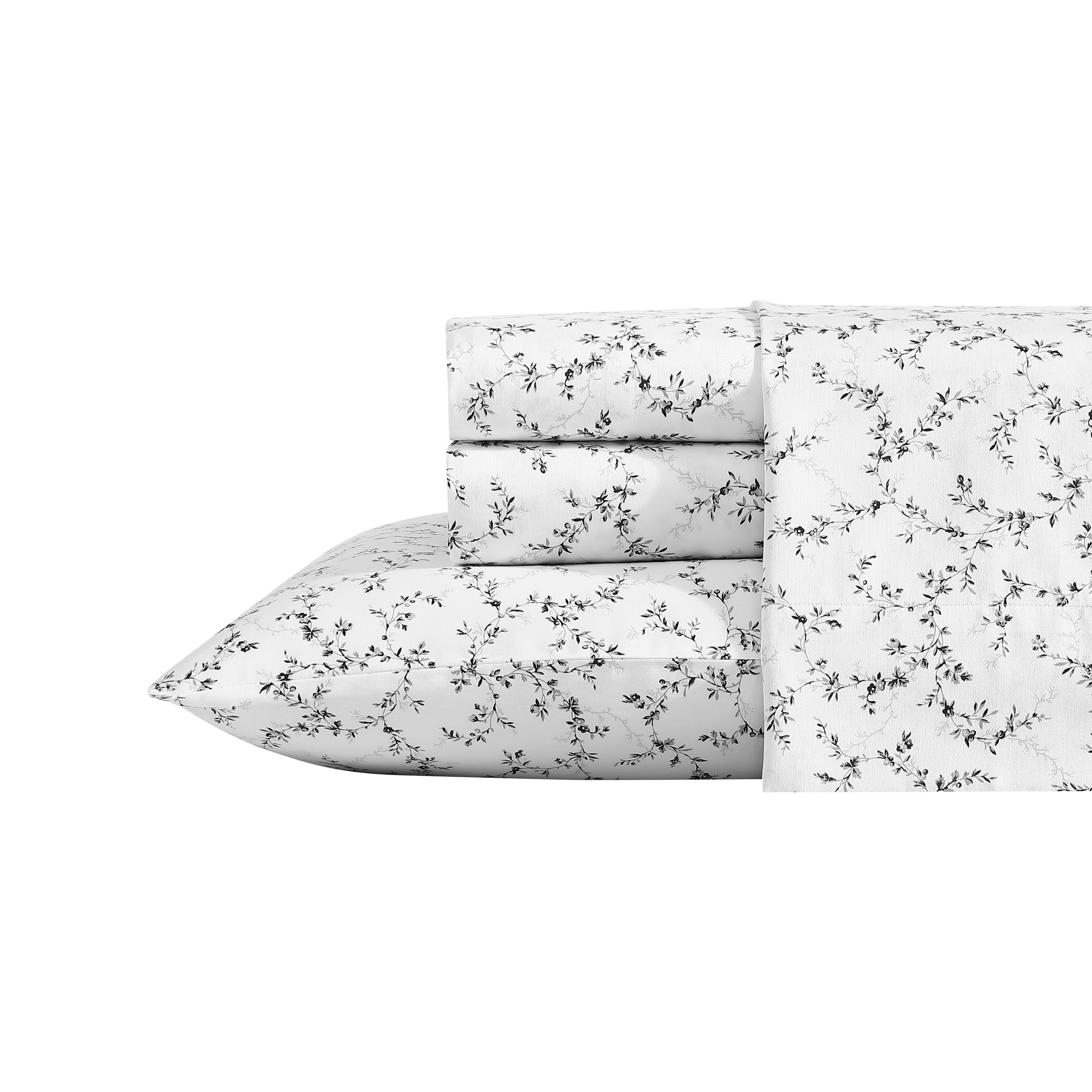 Laura Ashley Soft And Silky 300 Thread Count Sateen Cotton Sheet Set On Sale Bed Bath