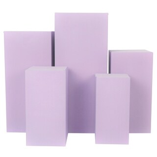 5 pcs Square Cylindrical Pedestal Stand Covers ONLY Lavender - Bed Bath ...